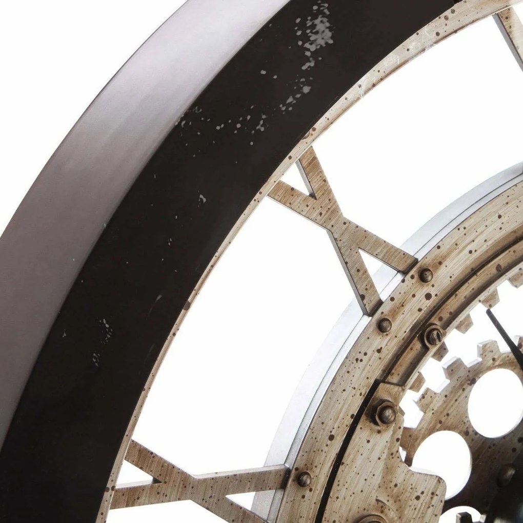 Nástěnné hodiny mechanizmus, průmyslový styl, Atmosphera Créateur d'intérieur O61,5 cm