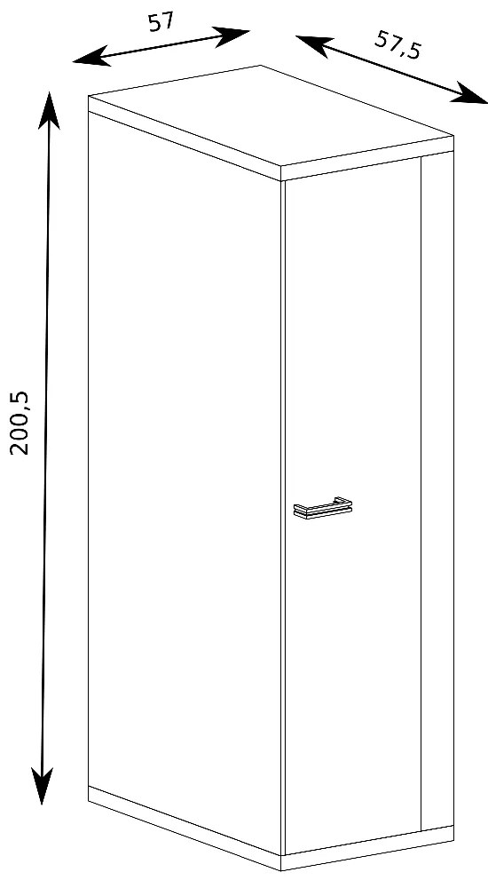 Natural - šatní skříň N2 - dub ribbeck