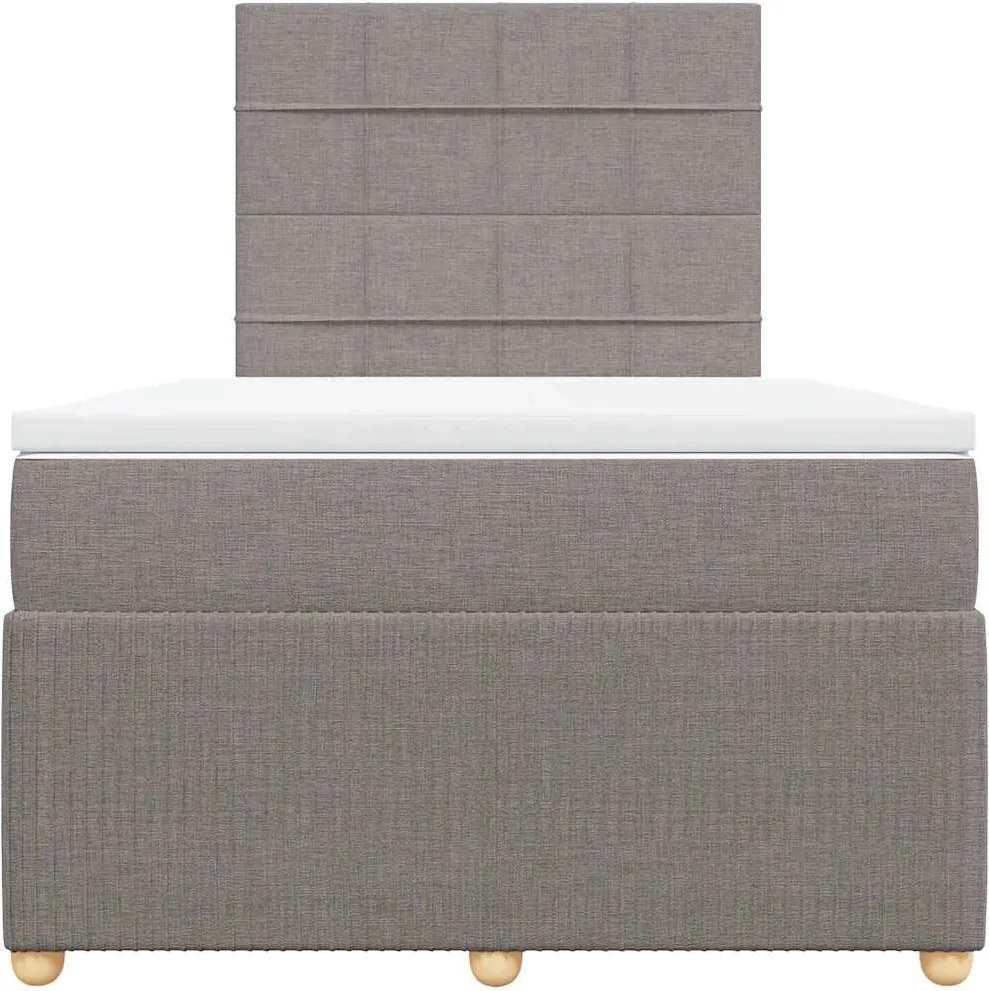 Box spring postel s matrací taupe 120x190 cm textil 3294299