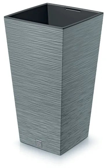 PROSPERPLAST Květináč - FURU SQUARE Rozměr: 34,5x34,5 cm, Barva: beton