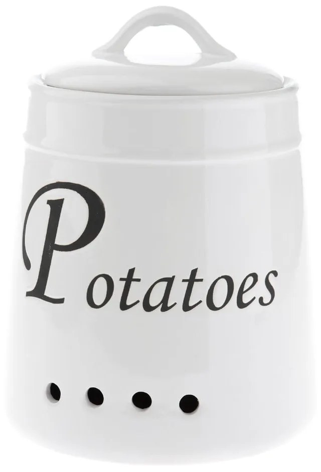 Bílá keramická dóza na brambory Dakls, 4120 ml