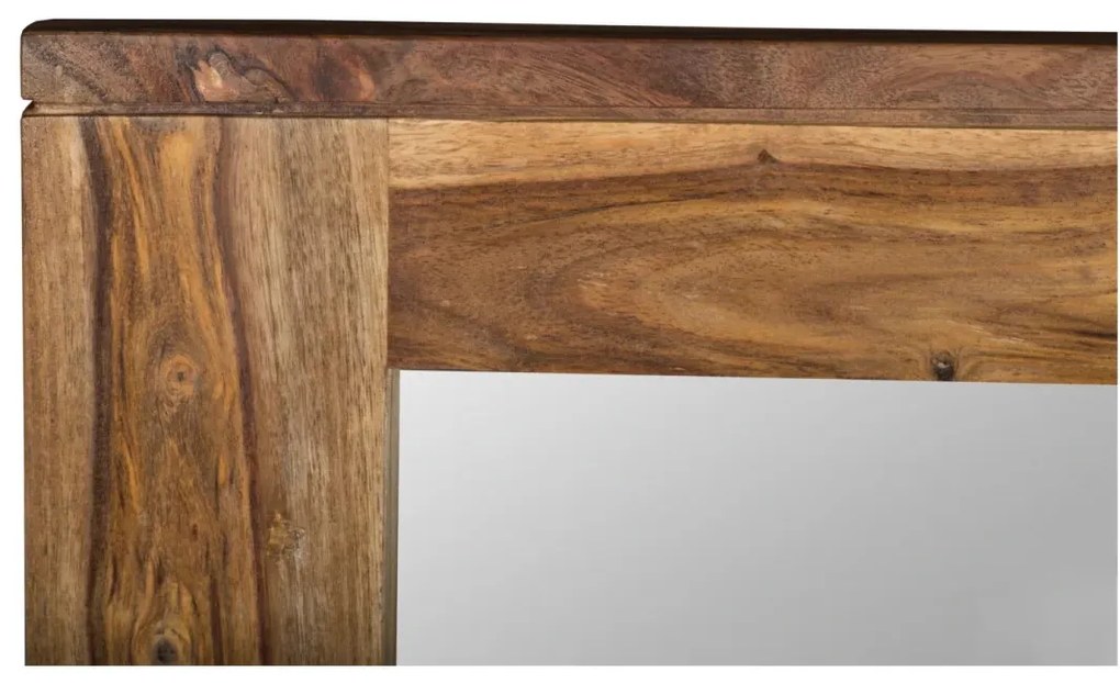 furniture-nabytek.cz - Masivní koupelnové zrcadlo Leostone z palisandru, lakované, hnědé – 68×13×78 cm