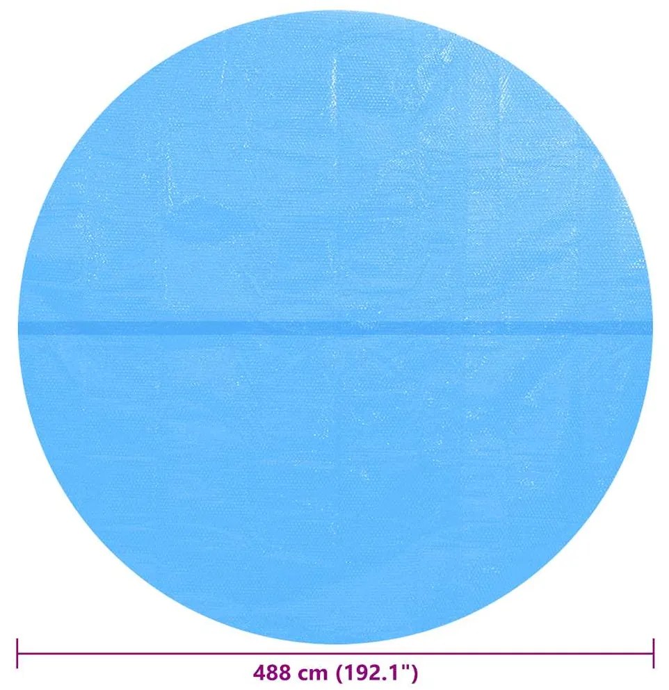 vidaXL Kulatá modrá bazénová plachta z polyetylenu 488 cm