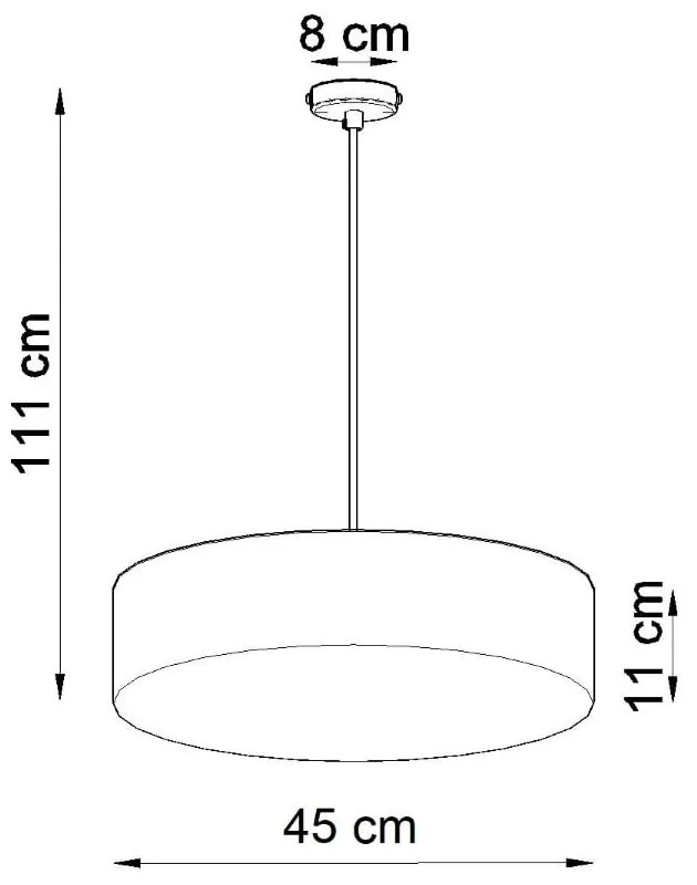 Šedé závěsné svítidlo ø 45 cm Atis – Sollux