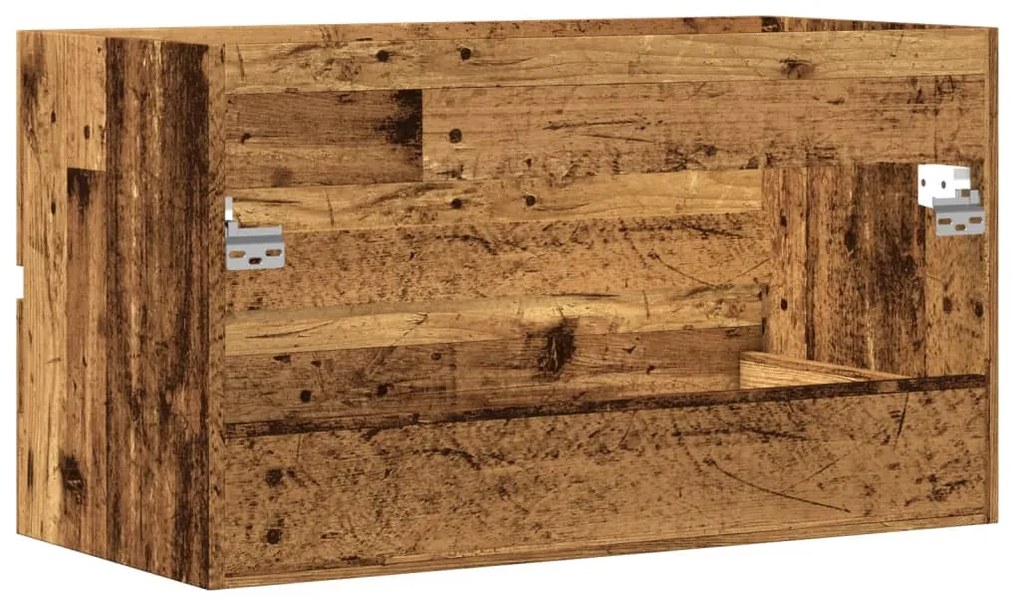 Koupelnová závěsná skříňka old wood 80 x 38,5 x 45 cm kompozit