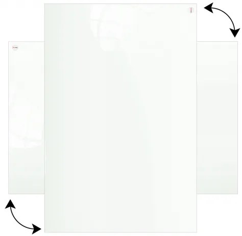 Skleněná tabule 120 x 90 cm ALLboards CLASSIC TS120x90W
