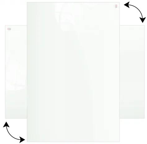 Skleněná tabule 150 x 100 cm ALLboards CLASSIC TS150x100W