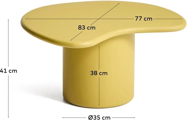 Betonový zahradní konferenční stolek 77x83 cm Macarella – Kave Home