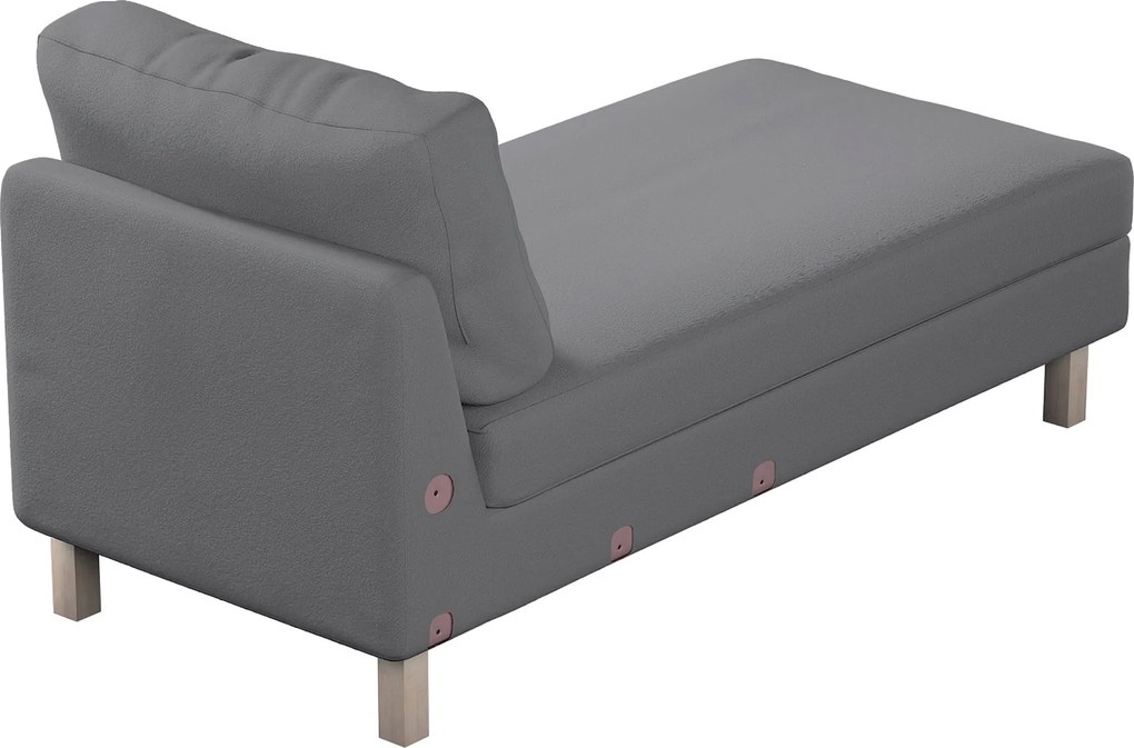 Potah na šezlong IKEA Karlstad samostatný, krátký barva šedá látka pletený vzor