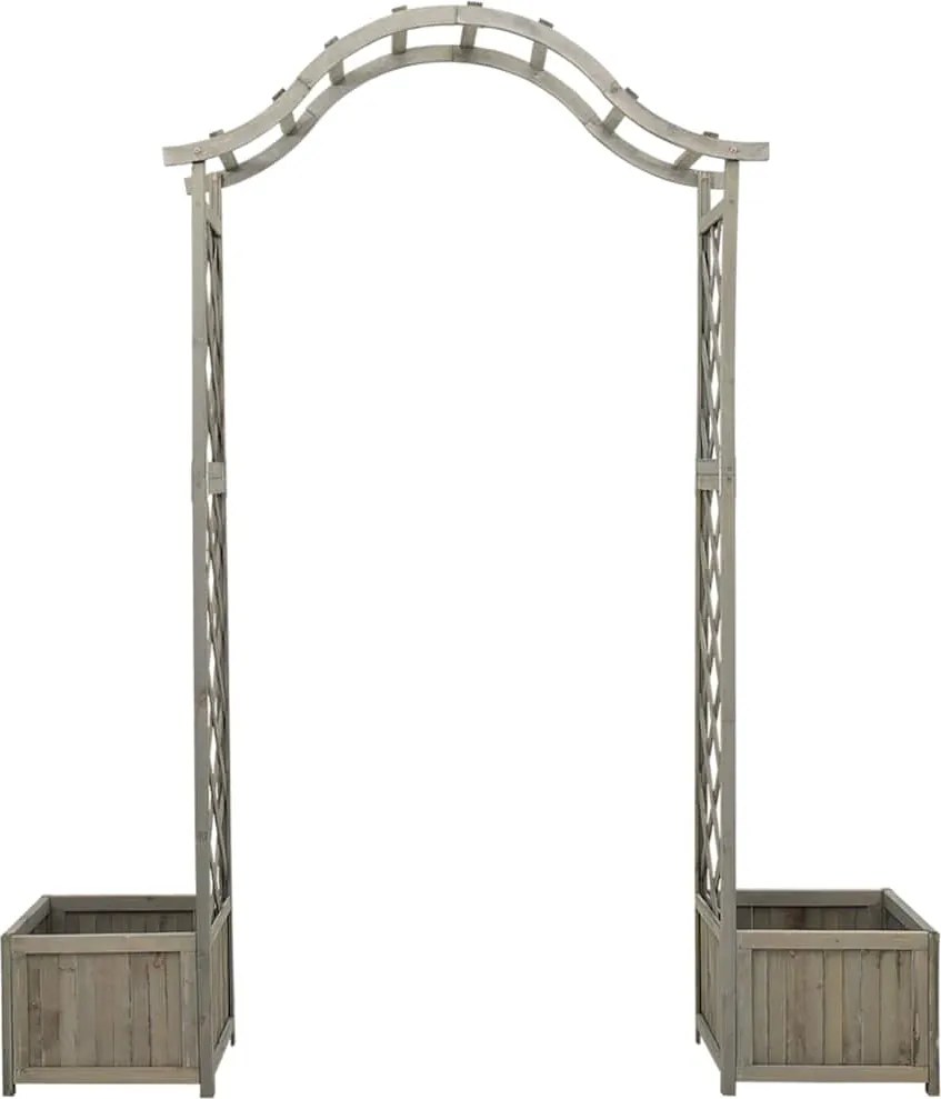 Zahradní pergola s truhlíky šedá masivní jedle 316392