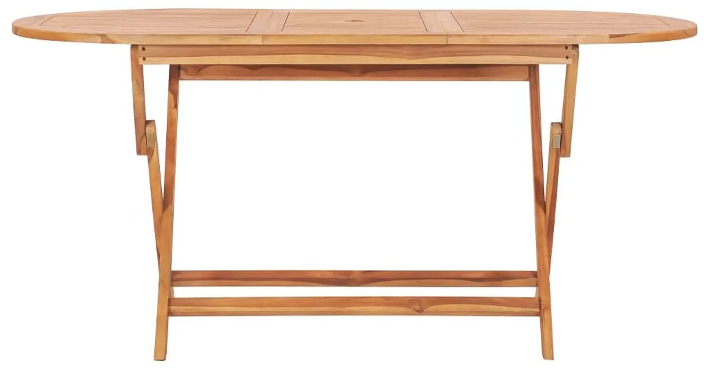 vidaXL Marketos Skládací zahradní stůl 160 x 80 x 75 cm masivní teakové dřevo