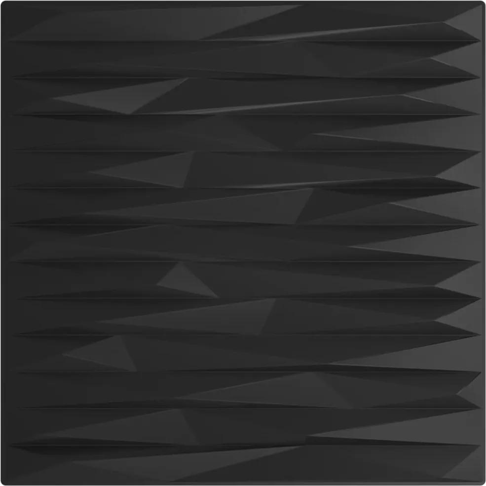 vidaXL Nástěnné panely 48 ks 50 x 50 cm XPS 12 m² ametyst [356942] Barva: Černý kámen