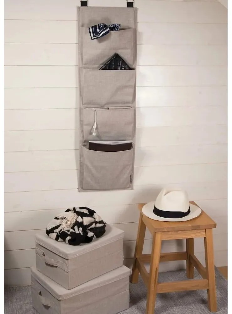 Černý látkový úložný box s víkem 45x34x25 cm Soft Storage – Bigso