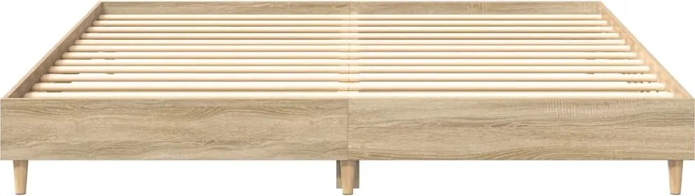 Rám postele bez matrace Dub Sonoma 200x200 cm kompozitní dřevo 3328701