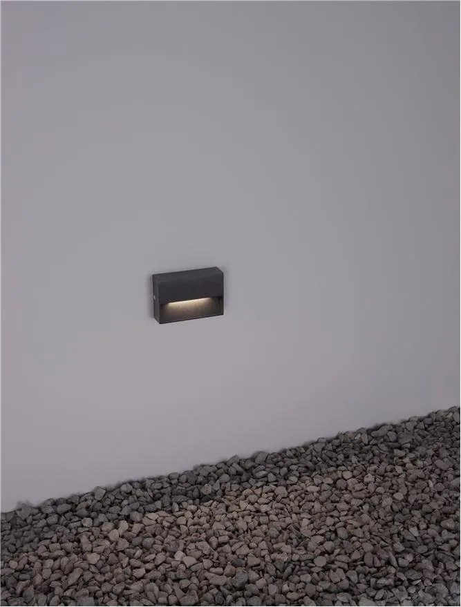 NV 9492690 Venkovní nástěnné svítidlo VISION antracitový hliník a čirý akryl LED 1.5W 3000K 220-240V 50st. IP54 - NOVA LUCE