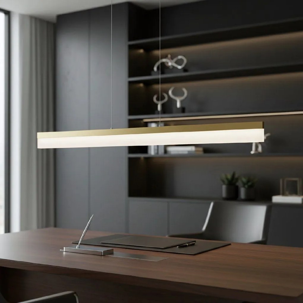 Toolight Toolight, LED stropní svítidlo 120cm, APP1694-CP, zlatá matná, OSW-07891