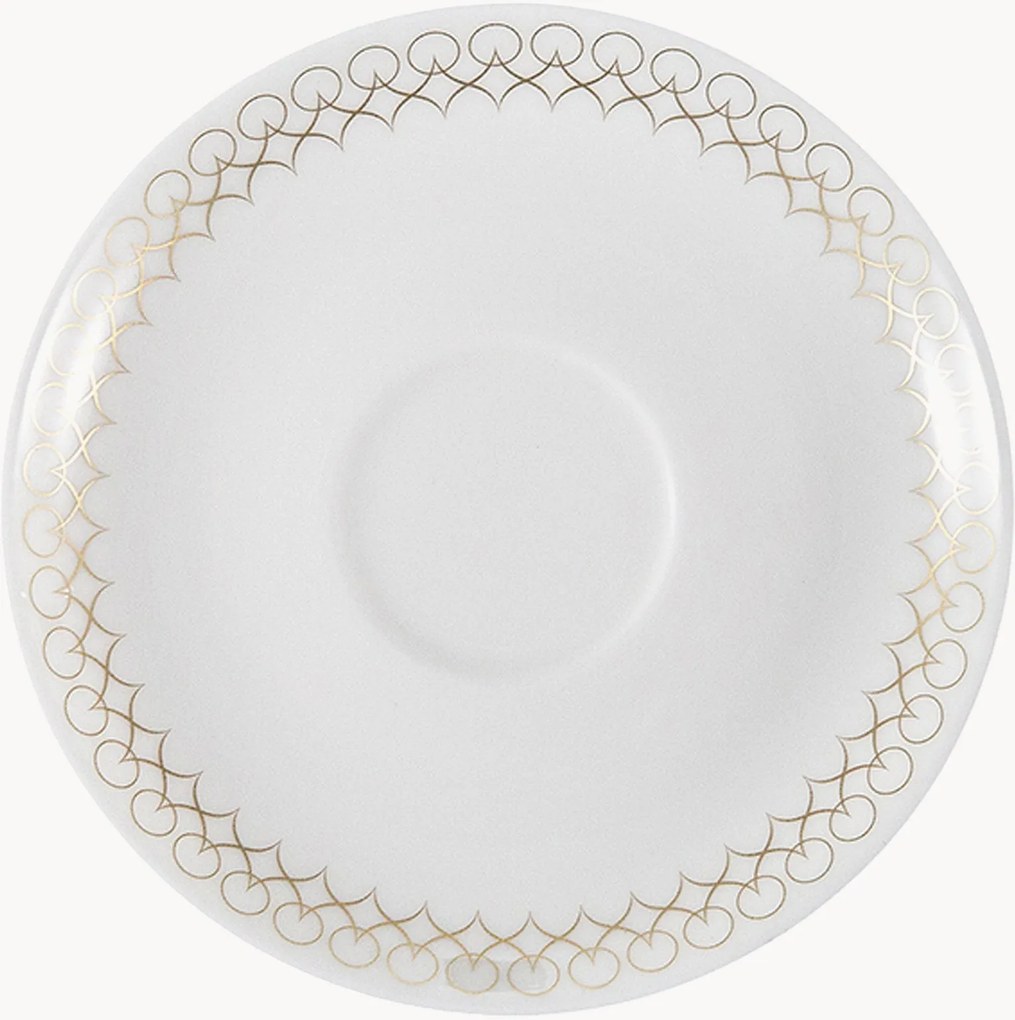 Sada podšálků z kostního porcelánu Jade, 6 dílů