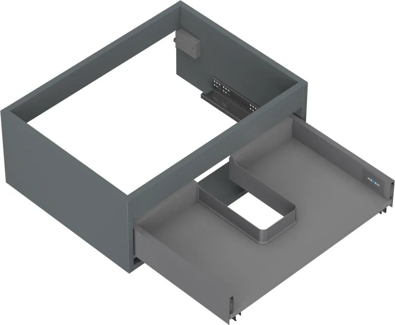 Mexen Box-A, závěsná skříňka 60 cm, 1 zásuvka, grafitová matná, 91AX0-0600-235-1-66