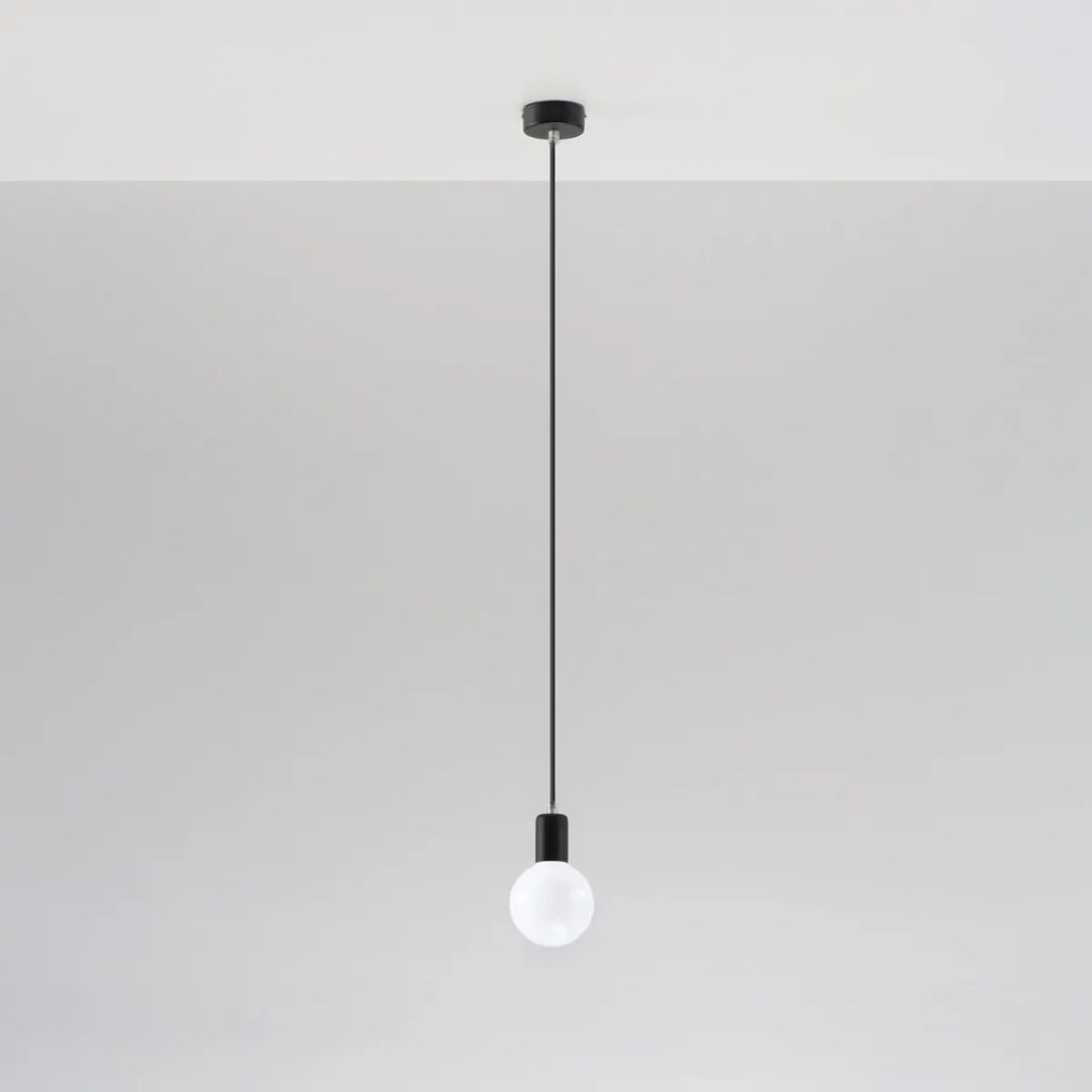Sollux Lighting Závěsné svítidlo EDISON černé