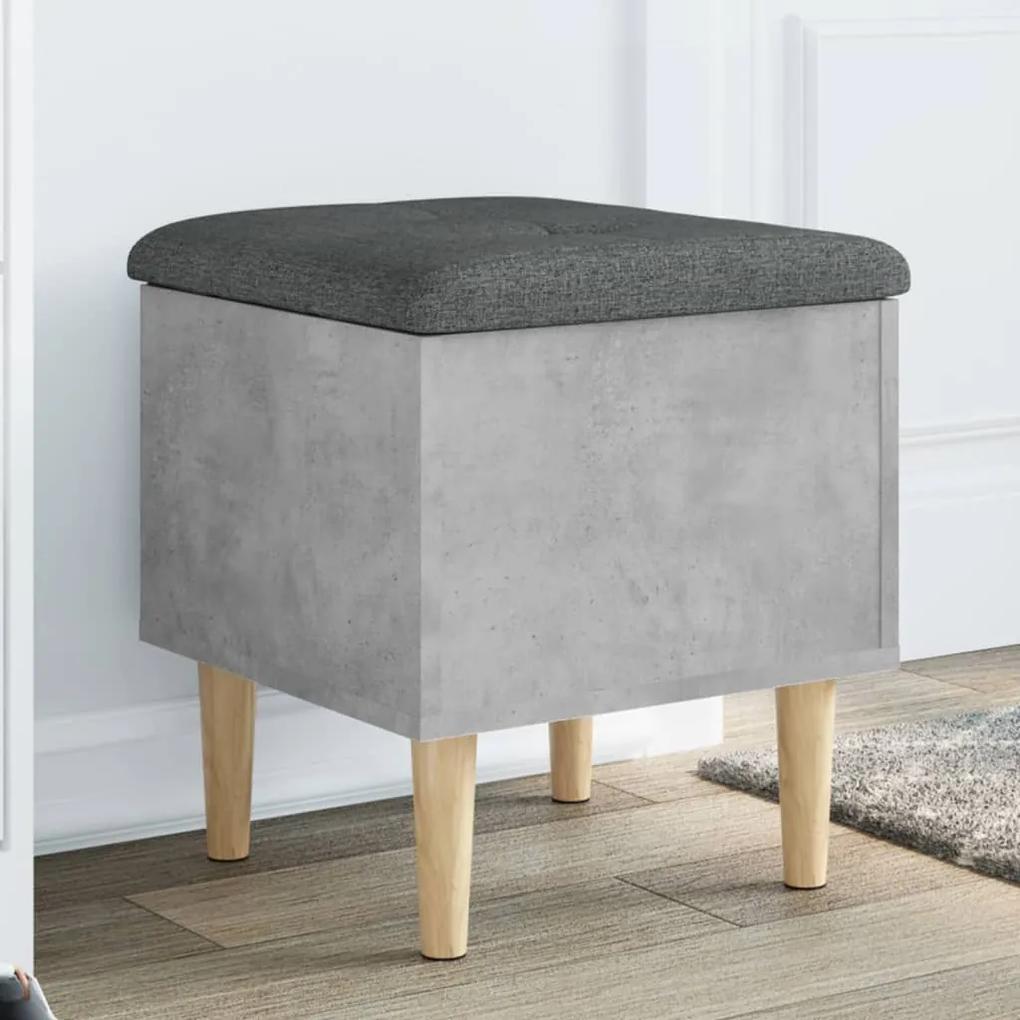 Úložná lavice betonově šedá 42 x 42 x 46 cm kompozitní dřevo - Default Title