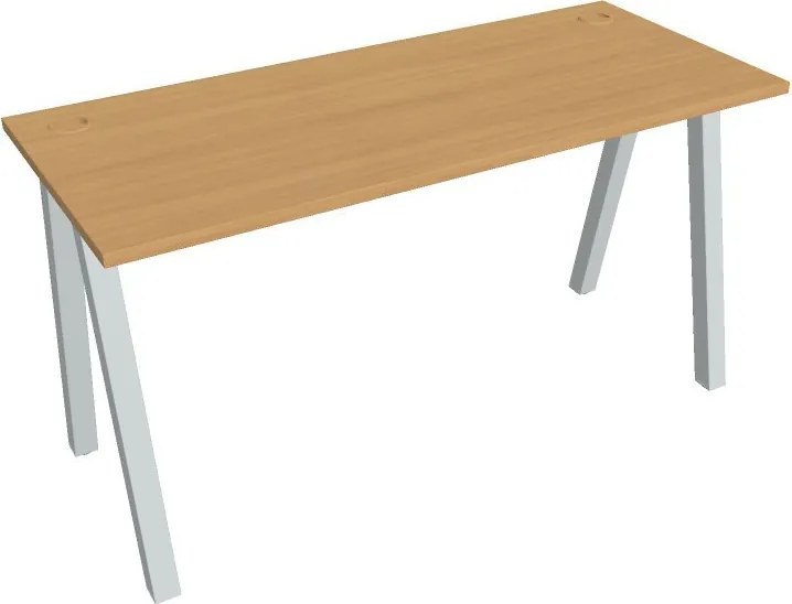 Kancelářský pracovní stůl Hobis UEA 1400, bílá RAL 9016, deskaakát