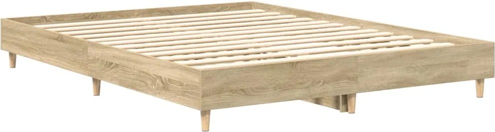 Rám postele bez matrace Dub Sonoma 140x200cm Dřevěné konstrukce 3328719