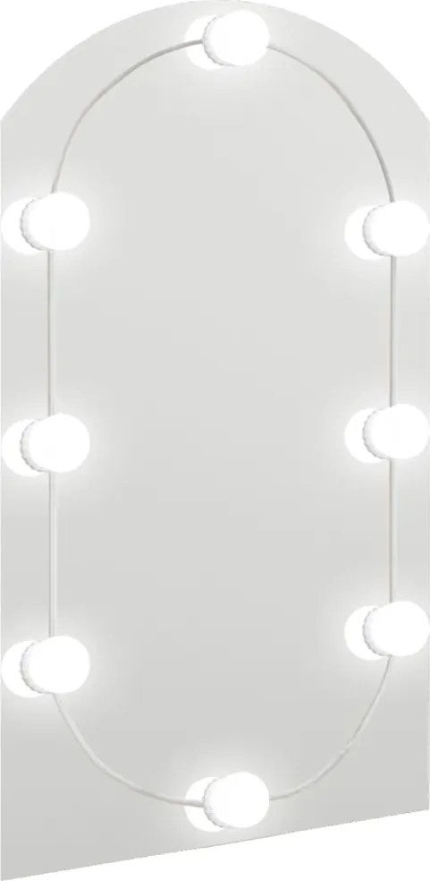 Zrcadlo s LED světly 70 x 40 cm sklo obloukové 3102977