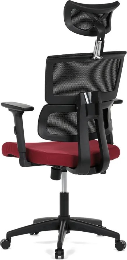 Kancelářská židle KA-B1025 BOR, houpací mechanismus, červená síťovina (63 x 68) cm
