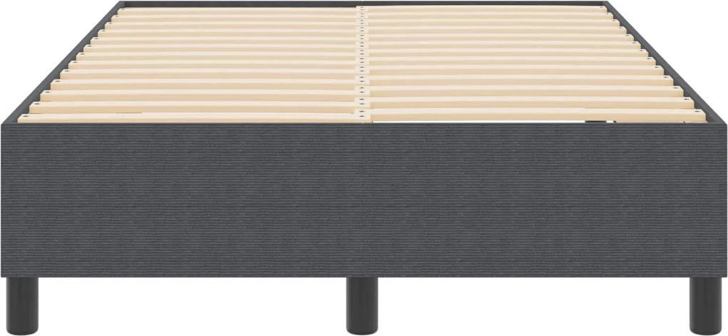 Rám platformy Tmavě šedá 120 x 190 cm Žebrovaná látka 3337398