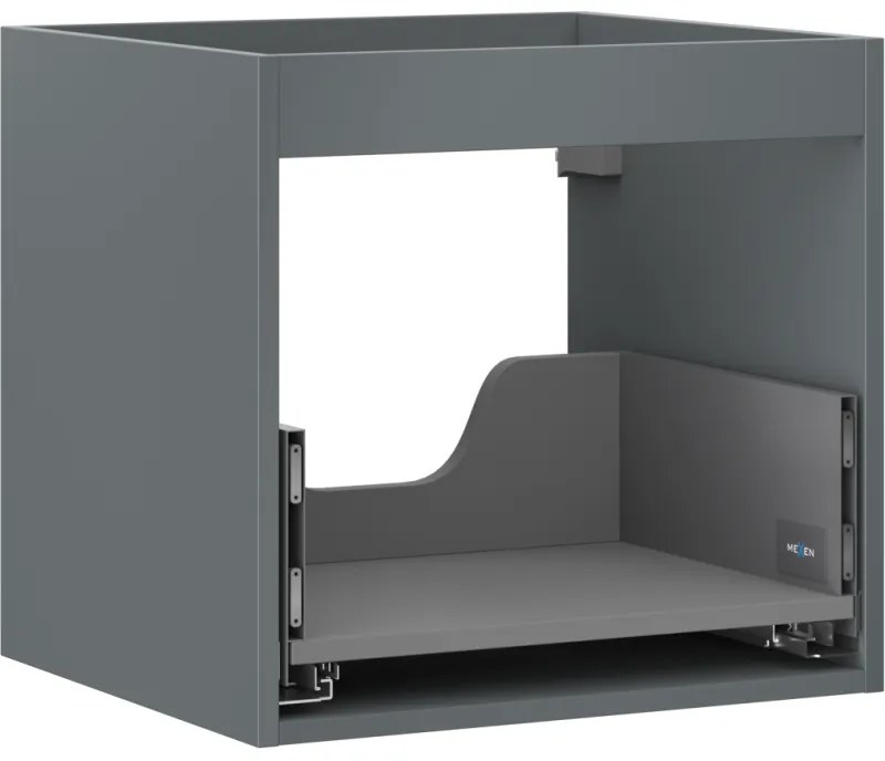 Mexen Box-A, závěsná skříňka 50 cm, 1 zásuvka, grafitová matná, 91AX0-0500-470-1-66