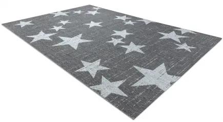 koberec FLAT SISAL 48699392 Hvězdy bílá šedá velikost 160x230 cm | krásné koberce cz