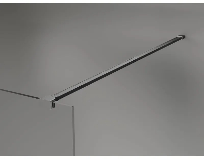 Mexen Kioto-X, sprchová zástěna 100 x 200 cm, 10mm čiré sklo, grafitový profil, 800-100-101-95-00-X