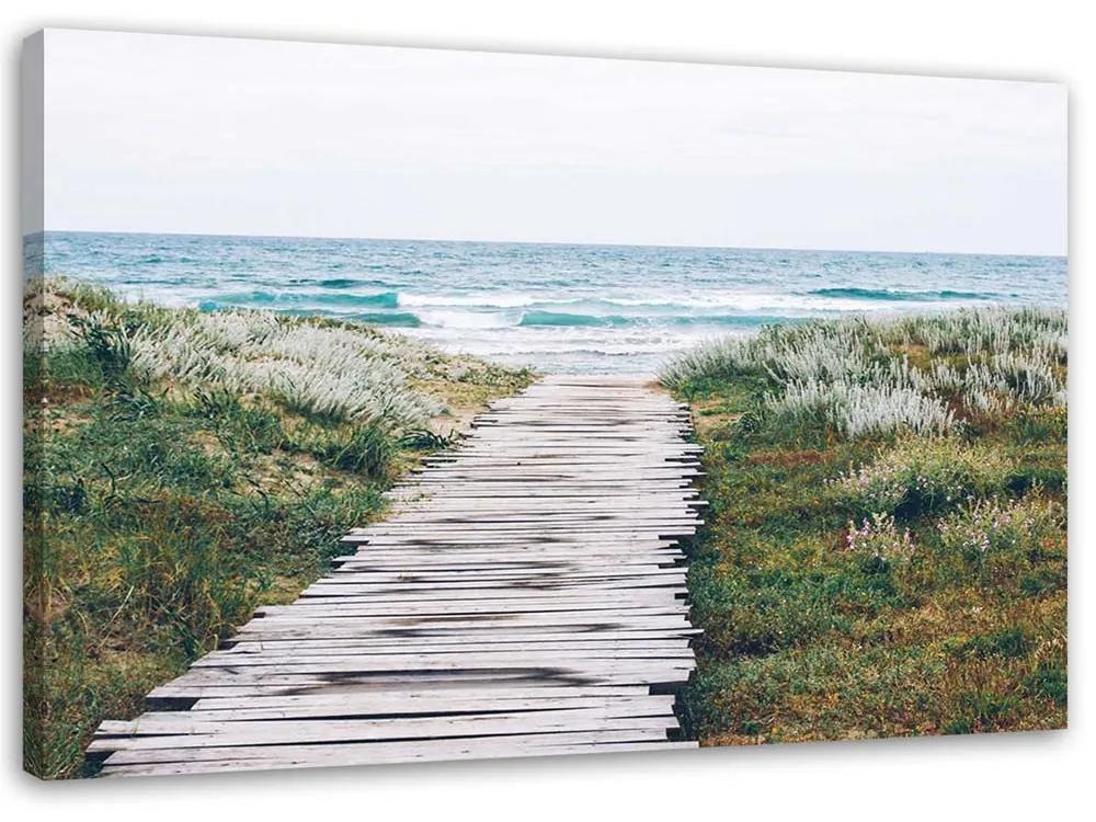 Gario Obraz na plátně Dřevěná cesta k moři Rozměry: 60 x 40 cm