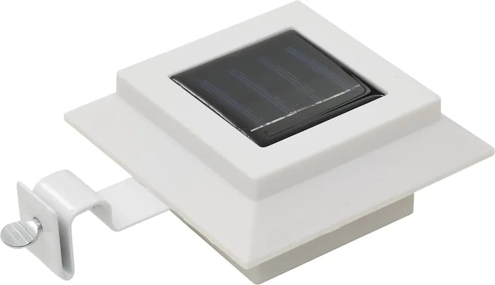 Zahradní solární lampy 12 ks LED čtvercové 12 cm bílé 277137