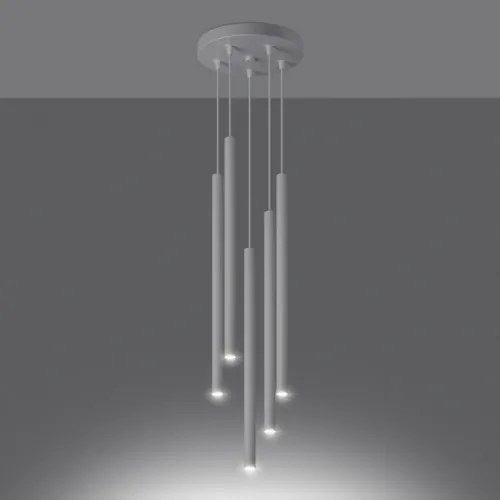 Závěsná lampa SOLLUX PASTELO 5P bílá G9 5x8W bez žárovky SL.1175