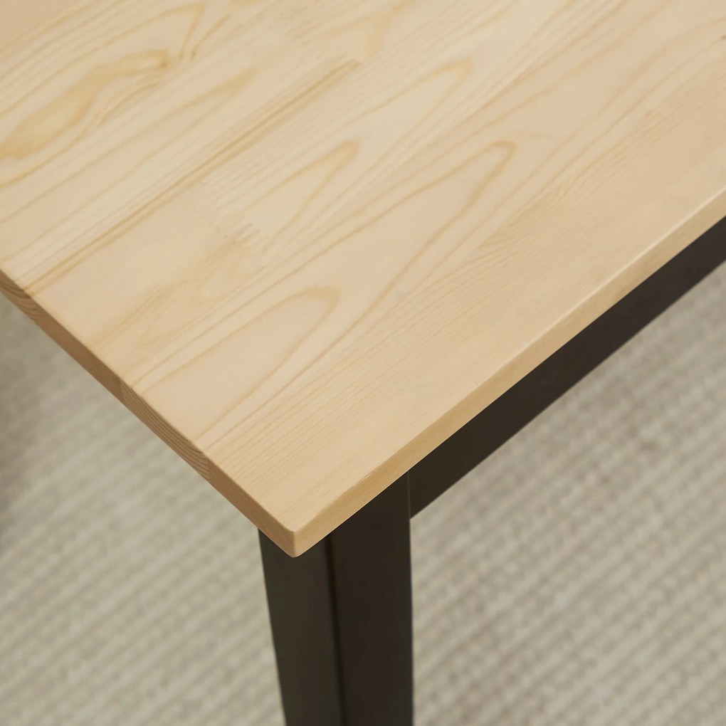 HOMCOM 2místná jídelní lavice z borovicového dřeva, kuchyňská lavice do obývacího pokoje do 220 kg, přírodní, 102x36x45cm, robustní a stylová