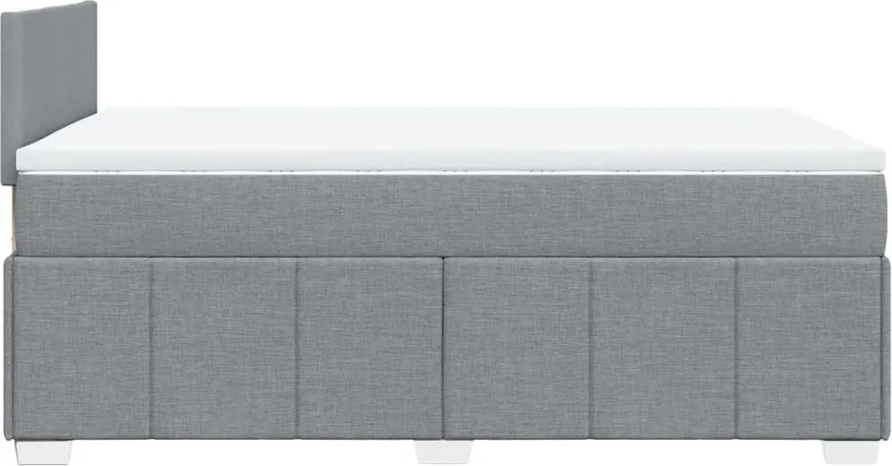 Box spring postel s matrací světle šedá 120x190 cm textil 3289300