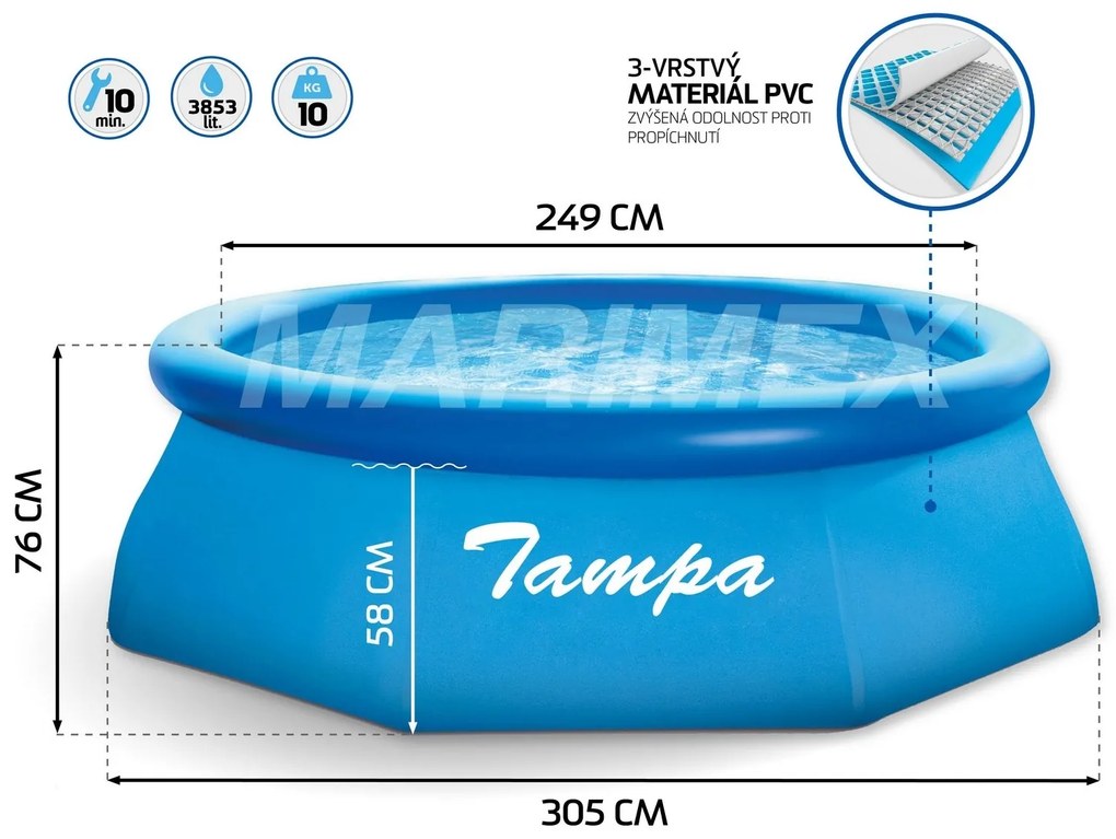 Marimex Tampa 3,05 x 0,76 m 10340014