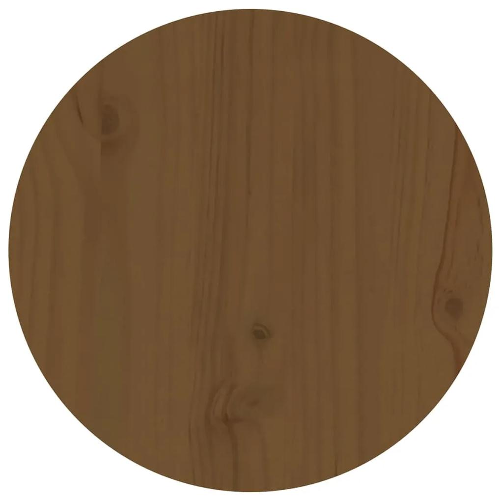 Konferenční stolek medově hnědý Ø 40 x 60 cm masivní borovice - Default Title