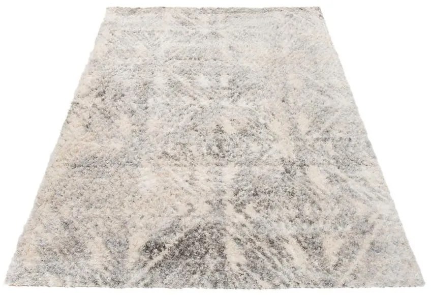 Kusový koberec shaggy Sevgi krémově šedý 120x170cm