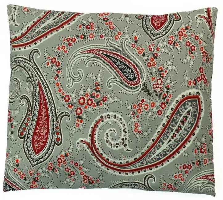 S radostí - vlastní výroba Pohankový polštář Kašmír - šedý Velikost: 35 x 40 cm