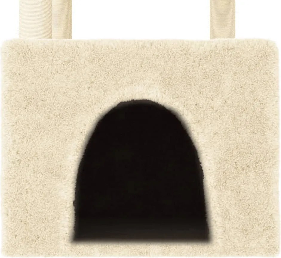 Škrabadlo pro kočky se sisalovými sloupky krémové 109,5 cm 172058