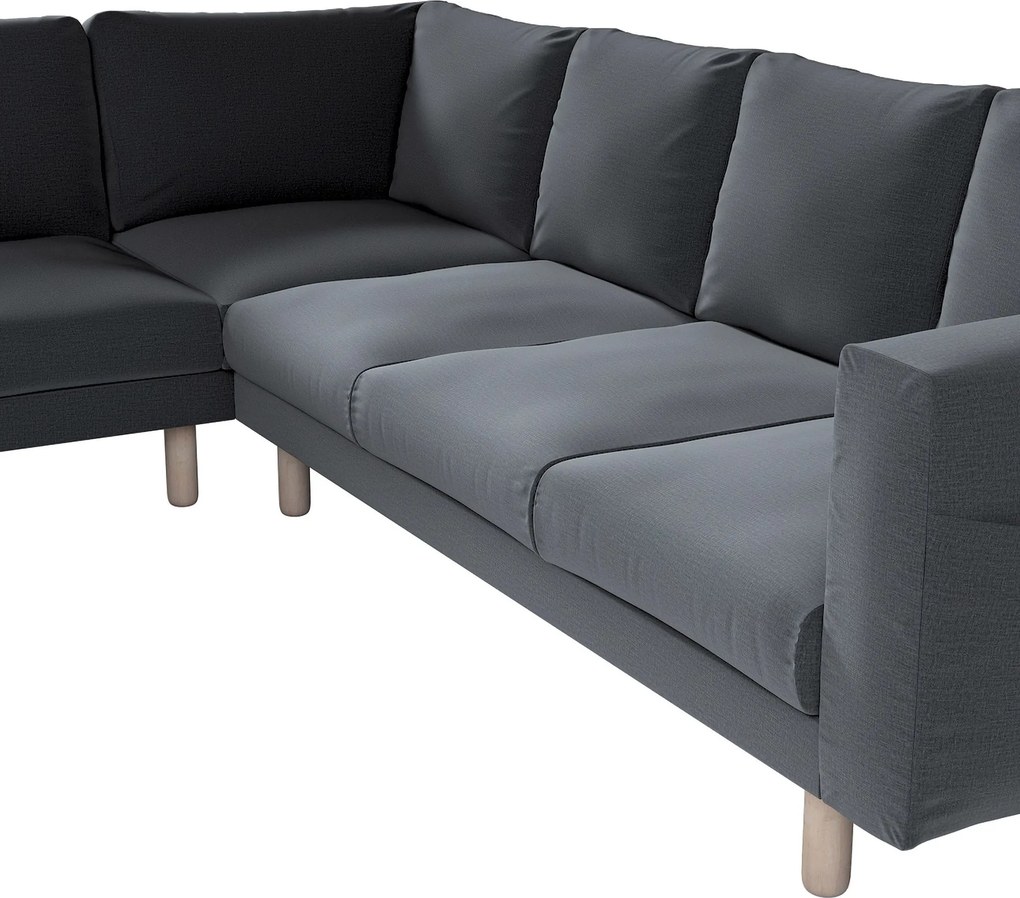 Potah na pohovku IKEA Norsborg rohová 5-místná barva šedá látka sametová