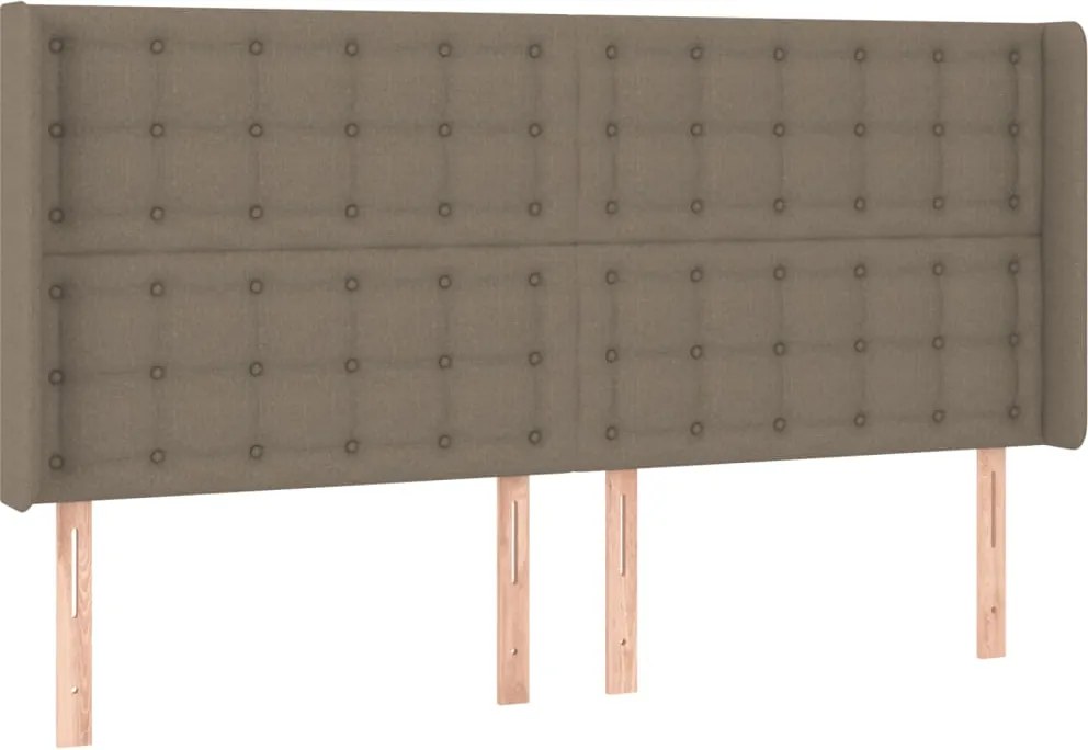 Box spring postel s matrací a LED taupe 180x200 cm textil 3139217