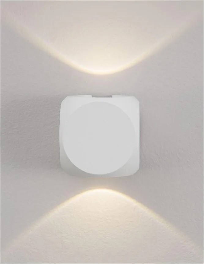 NV 9226217 Venkovní nástěnné svítidlo ZARI bílý hliník a sklo Cree LED 2x2W 3000K 100-240V 2x38st. IP54 světlo ve dvou směrech - NOVA LUCE