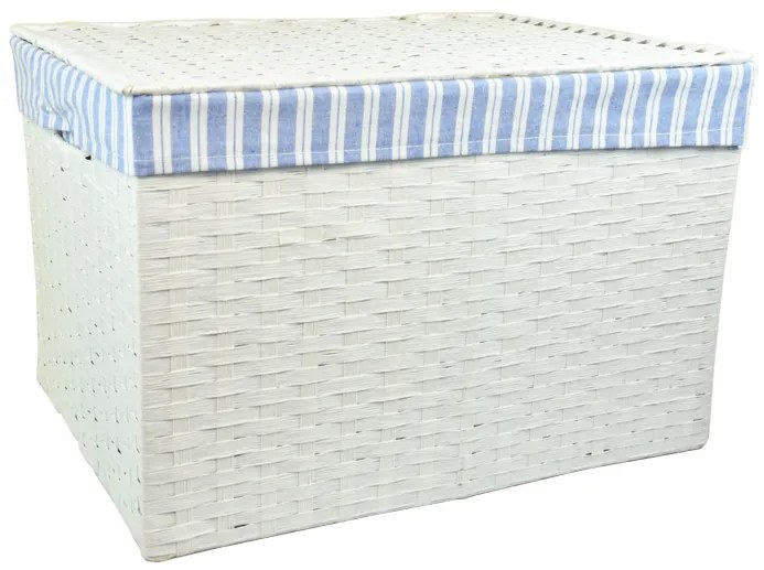 Vingo Úložný box s víkem bílý Rozměry (cm): 36x25, v. 26