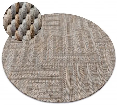 Makro Kulatý koberec  NATURE SL150 béžový průměr 120cm