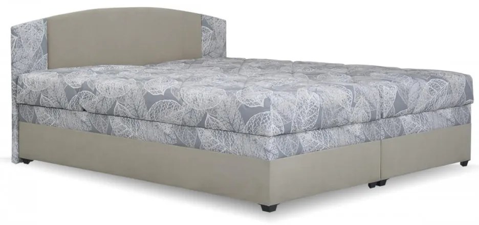 Čalouněná postel Kappa, s úložným prostorem, béžová BLANÁŘ, 160x200 cm