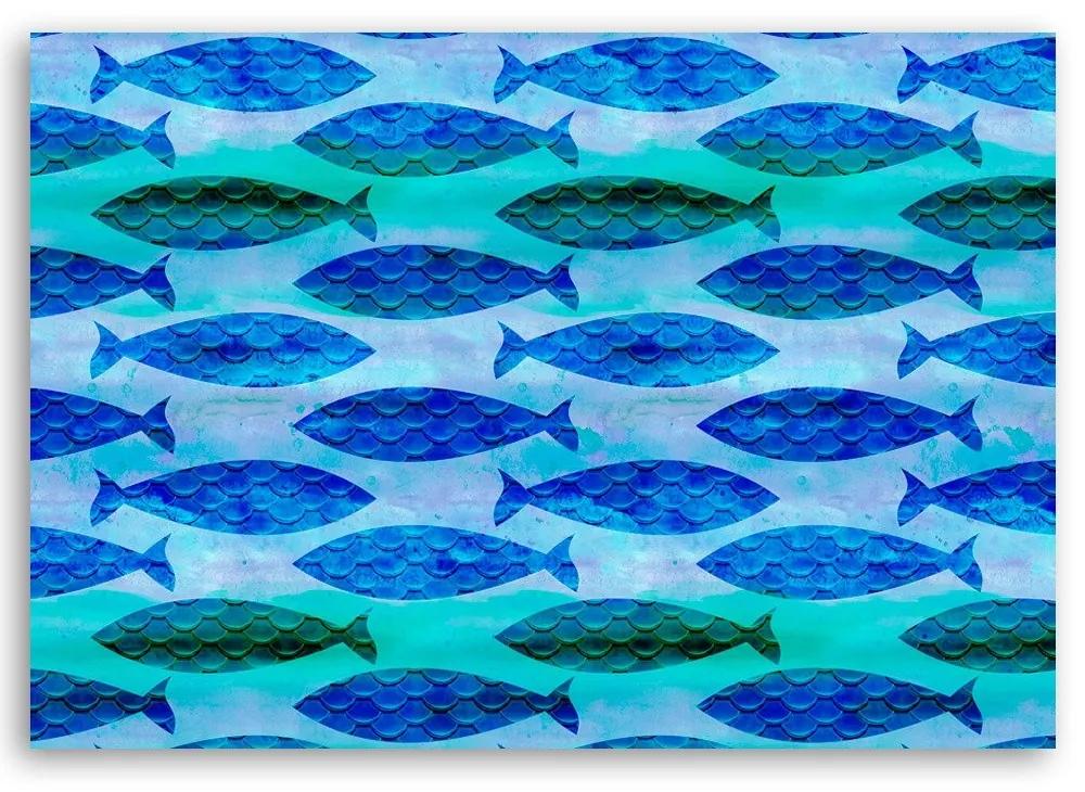 Gario Obraz na plátně Hejno modrých ryb - Andrea Haase Rozměry: 60 x 40 cm