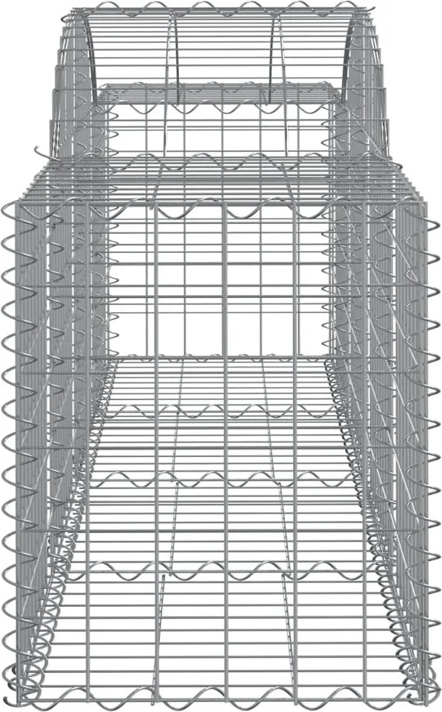 Klenuté gabionové koše 11 ks 200x50x60/80 cm pozinkované železo 3146287